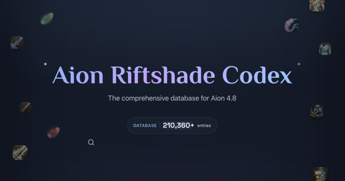 Item Sets | Aion RiftShade Codex